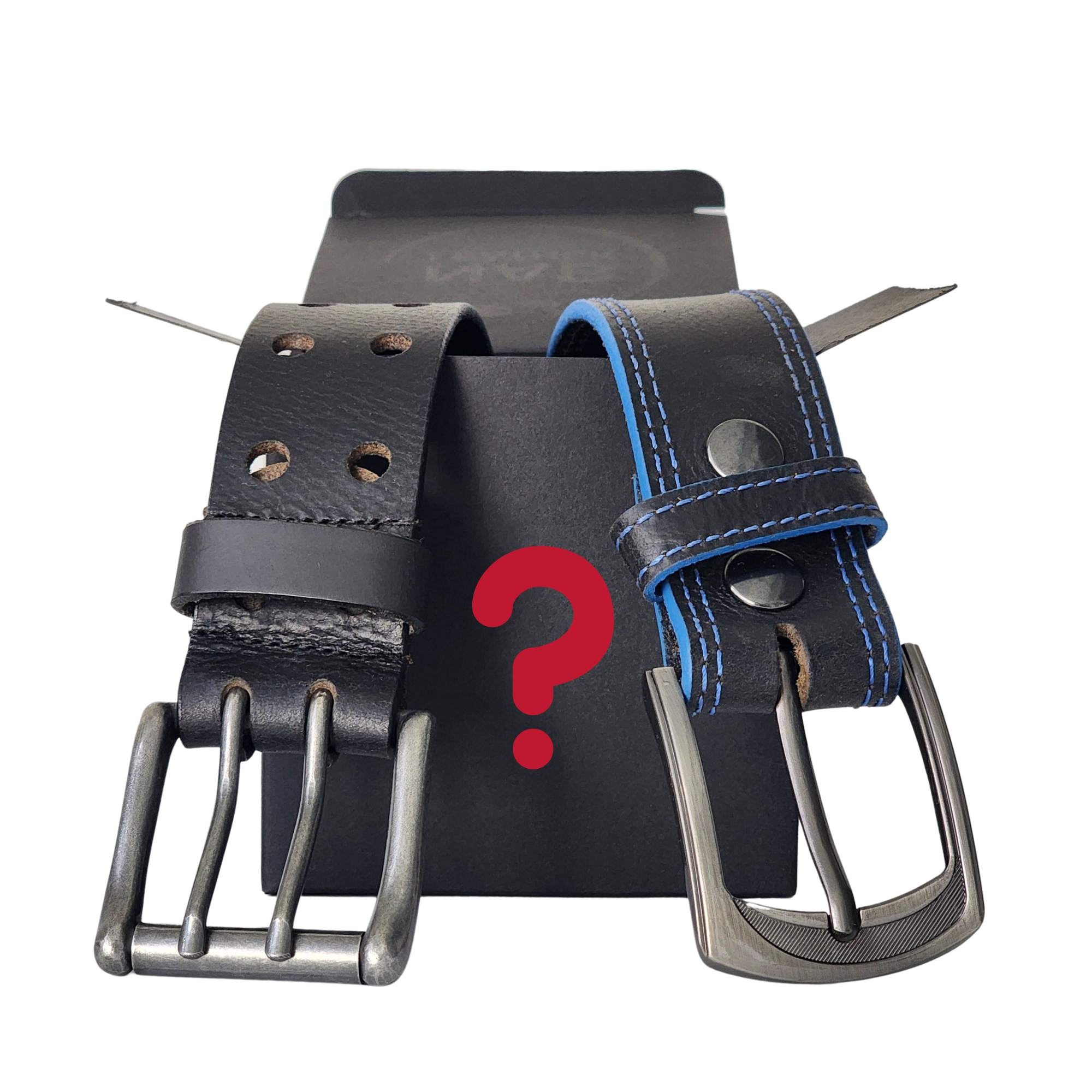 Mystery Box - Two Less Than Perfect Full-Grain Leather Belts