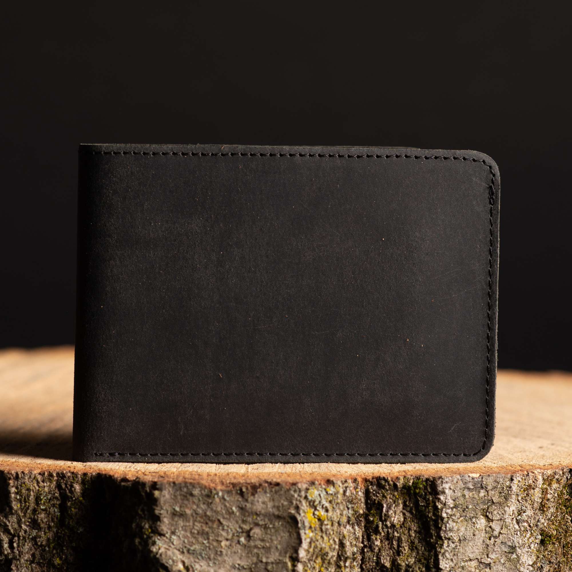 Flex - Vintaged Black Full-Grain Distressed Leather Flexible Wallet