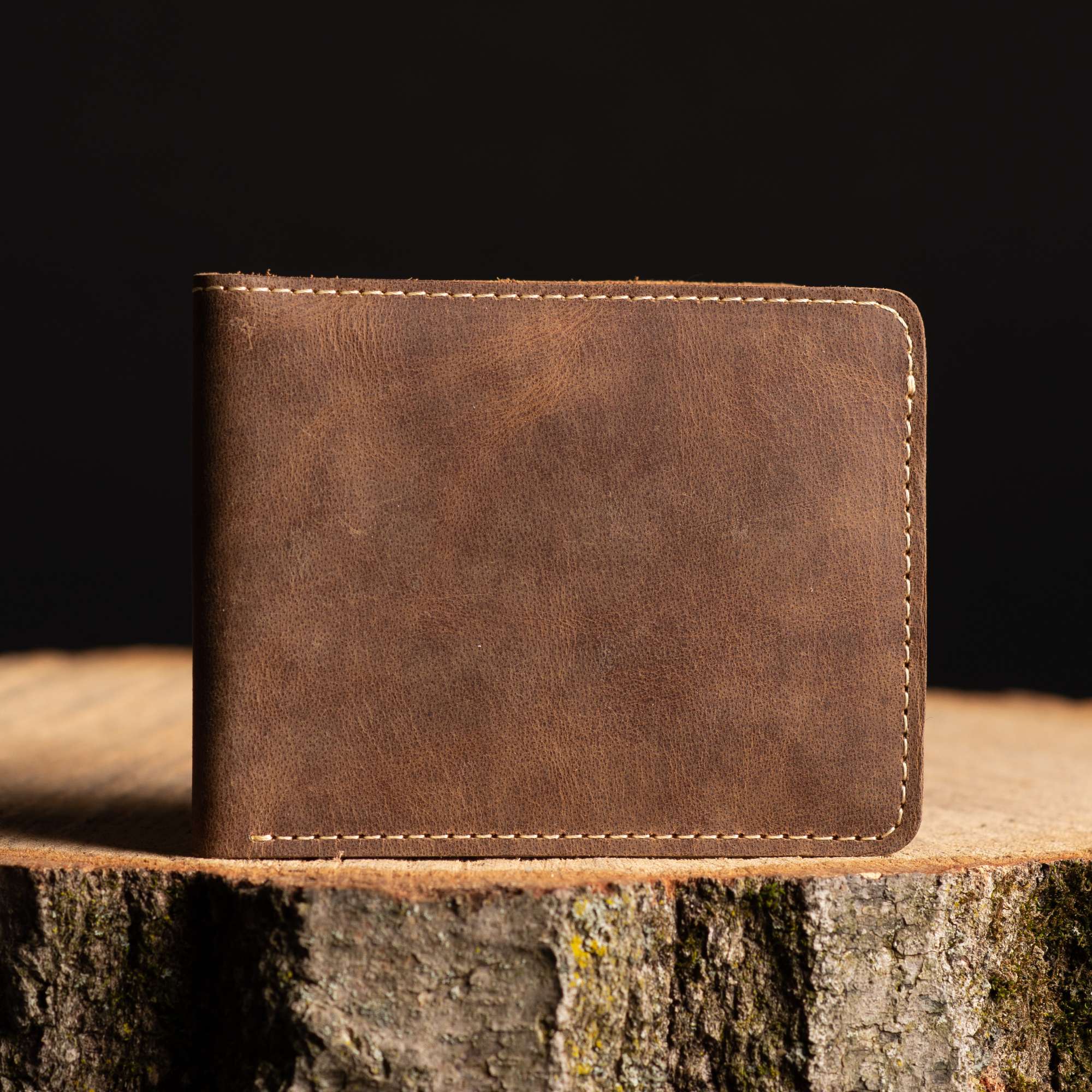 Black Full Grain Leather Minimalist Wallet